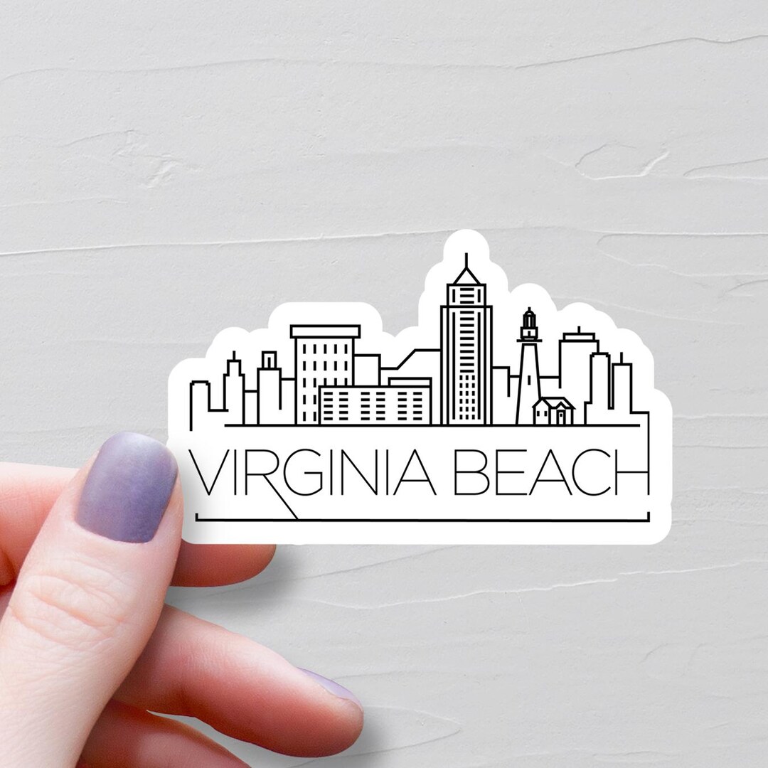 Virginia Beach Sticker, Vinyl Stickers, Travel Stickers, Virginia ...