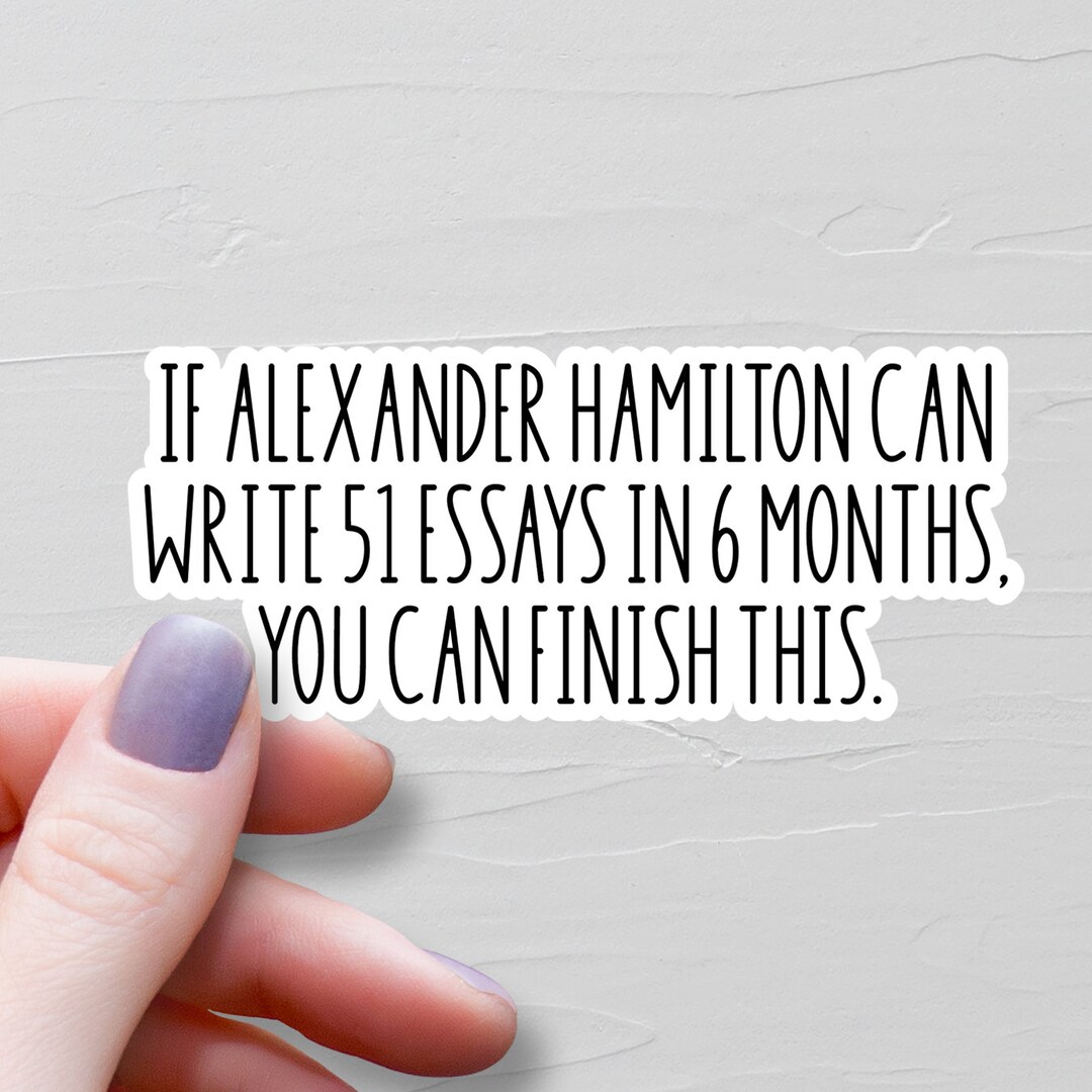 Alexander Hamilton Sticker, Vinyl Stickers, History Sticker, Gift for ...