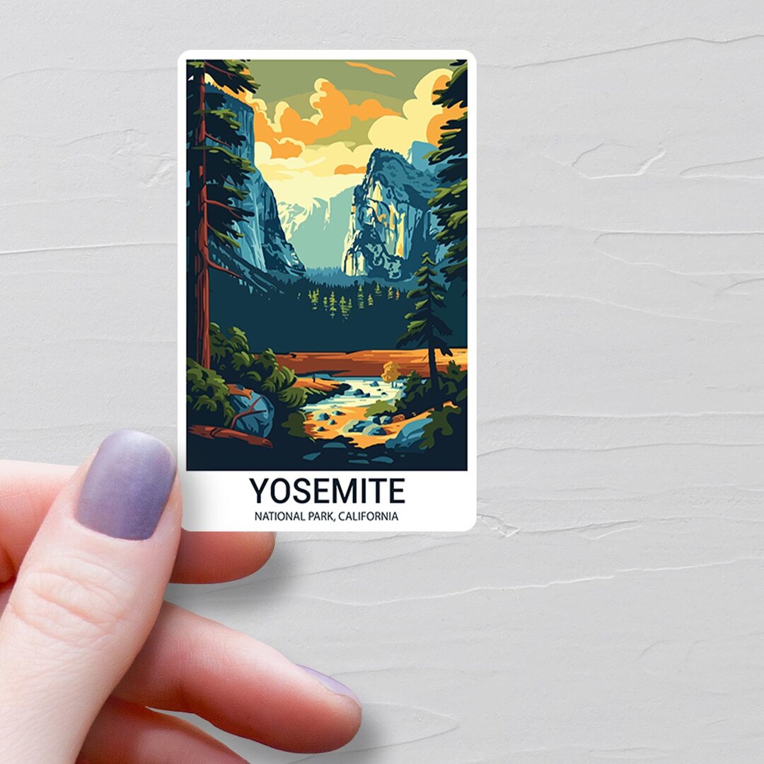 Yosemite National Park Stickers, Vinyl Travel Stickers, USA National ...