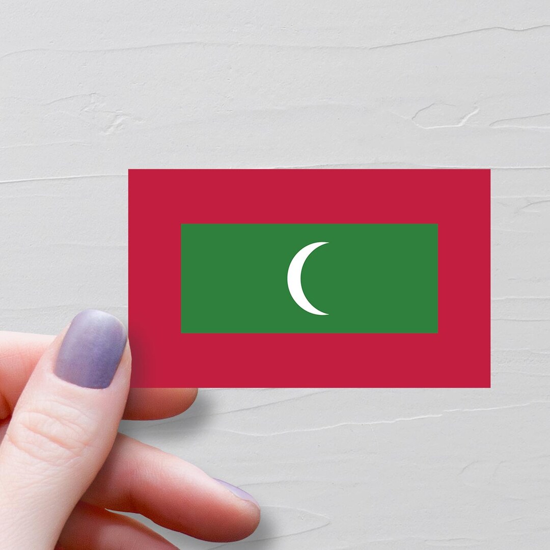 Maldives Flag Sticker, Vinyl Travel Stickers, Maldivians Stickers ...