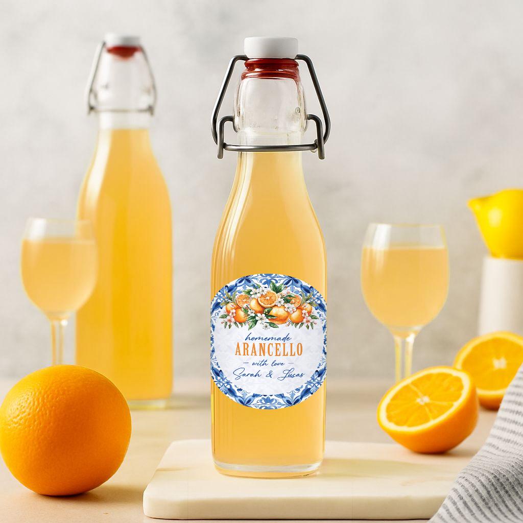 Arancello Labels, Arancello Wedding Favors Stickers, Orangecello Labels ...