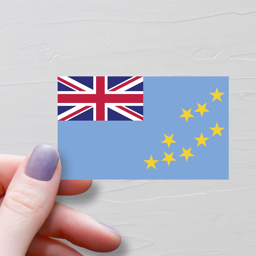 Tuvalu Flag Sticker, Vinyl Travel Stickers, Tuvaluan Flag, World Flags ...