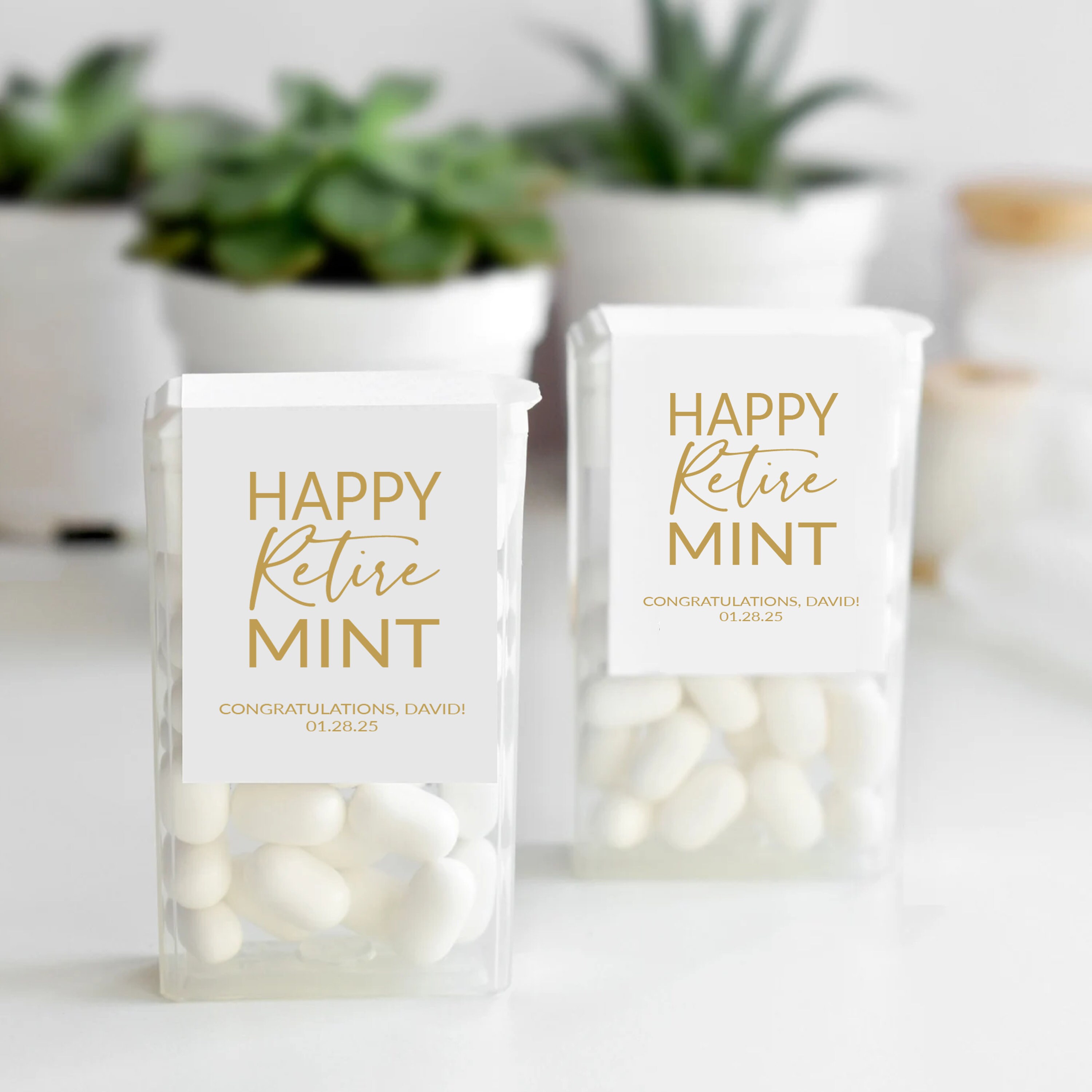 Mint Retirement Party Favors Labels, Happy Retiremints Stickers, Mint ...