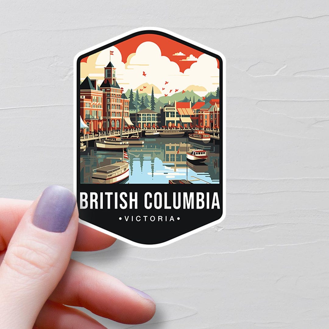 British Columbia Sticker, Vinyl Travel Stickers, Victoria British ...