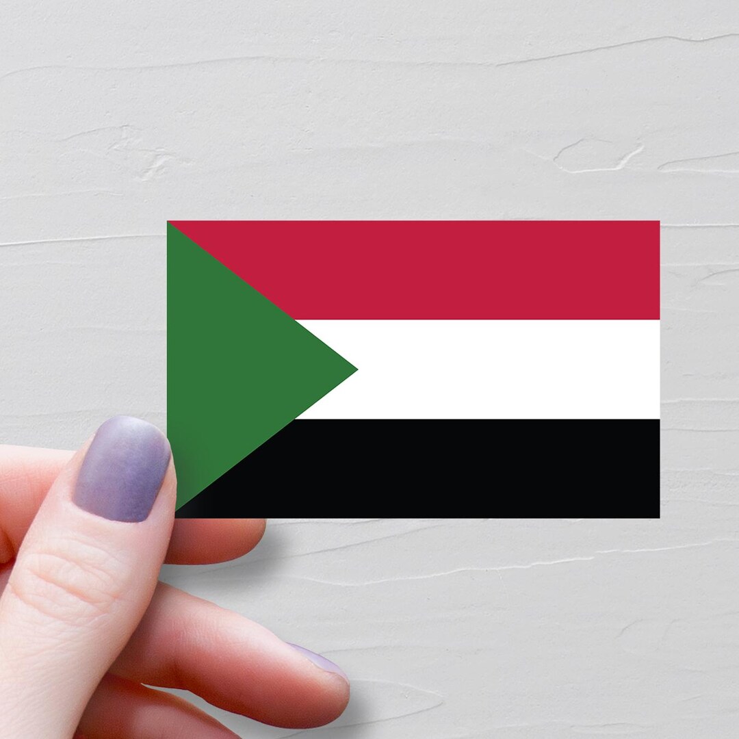 Sudan Flag Sticker, Vinyl Travel Stickers, Sudanese Flag, Countries ...