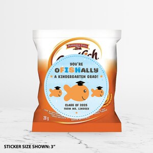 Goldfish Kindergarten Graduation Party Favors Stickers, Fish Crackers ...