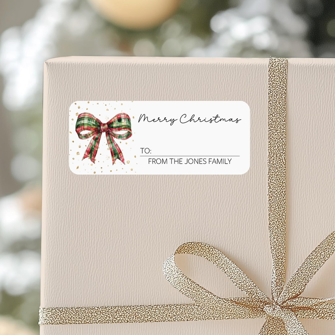 Christmas Gift Tags Stickers, Personalized to From Stickers, Merry ...