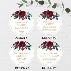 Christmas Cookie Swap Labels, Cookie Exchange Labels, Party Favors ...