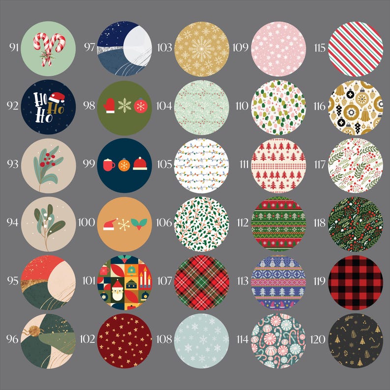 Round Christmas Stickers, Pink Christmas Envelope Seals Sticker ...