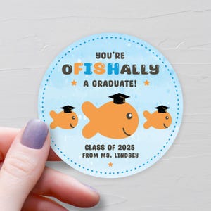 Goldfish Graduation Party Favors Stickers, Graduation Favors Label ...