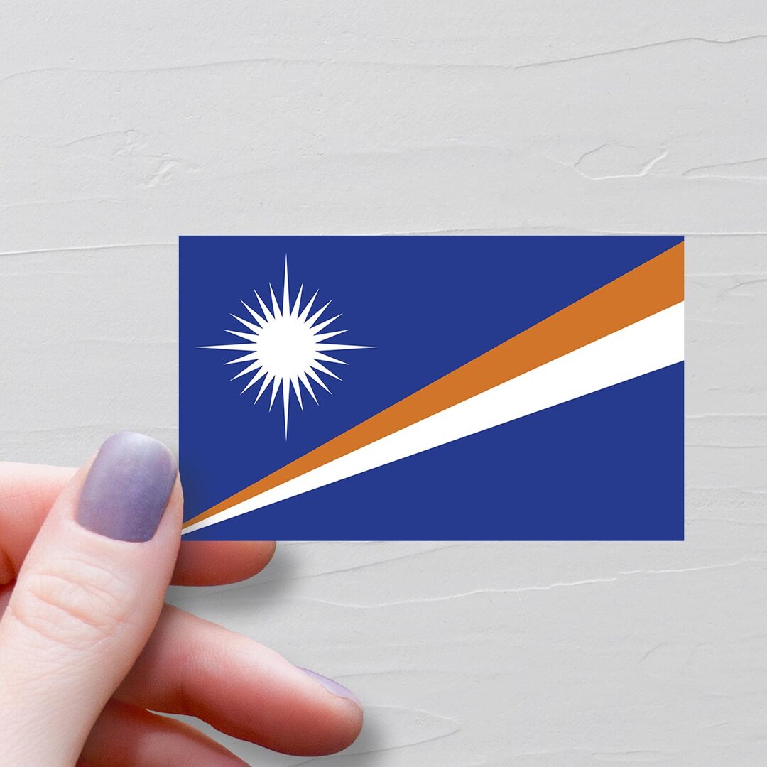 Marshall Islands Flag Sticker, Vinyl Travel Stickers, Marshallese ...