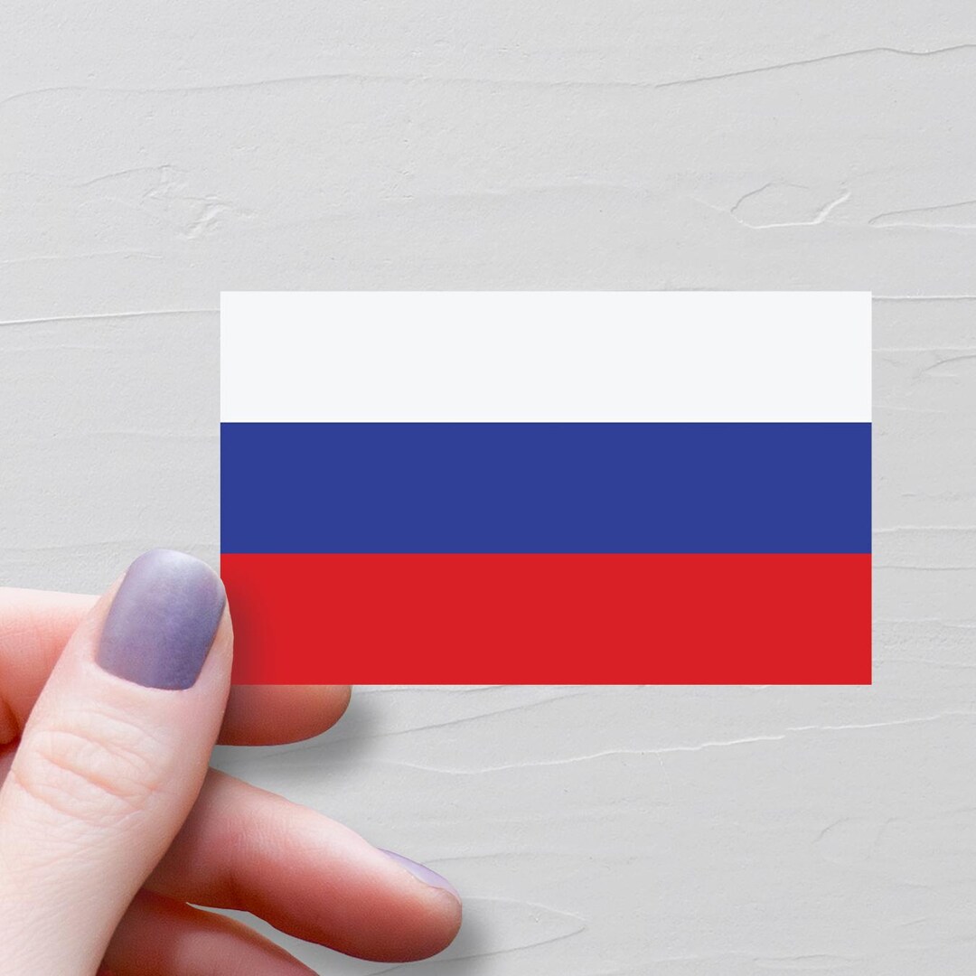Russia Flag Sticker, Vinyl Travel Stickers, Russian Stickers, World ...