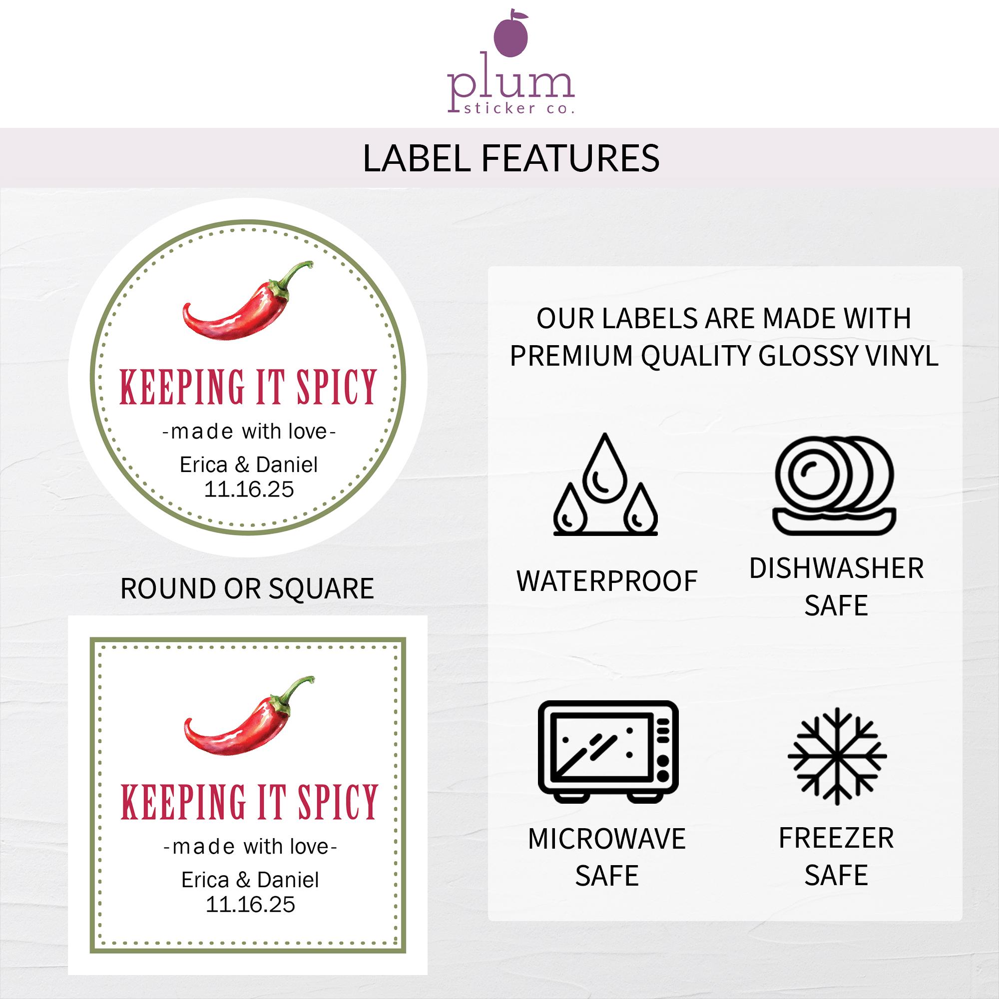 Salsa Wedding Favor Labels, Wedding Hot Sauce Labels, Keeping It Spicy ...