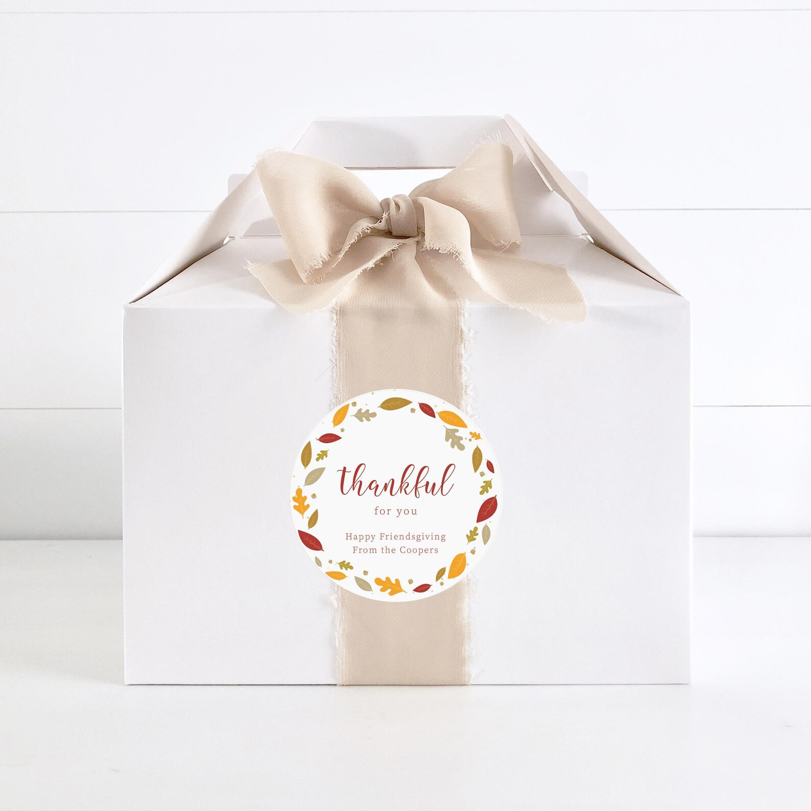 Personalized Friendsgiving Gift Stickers, Happy Friendsgiving Party ...