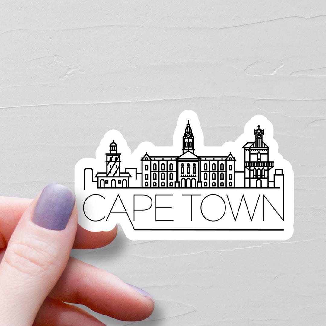 Cape Town Sticker, Vinyl Stickers, South African Travel Stickers, South ...