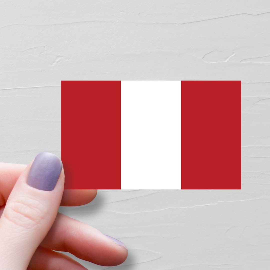 Peru Flag Sticker, Vinyl Travel Stickers, Peruvian Stickers, World ...