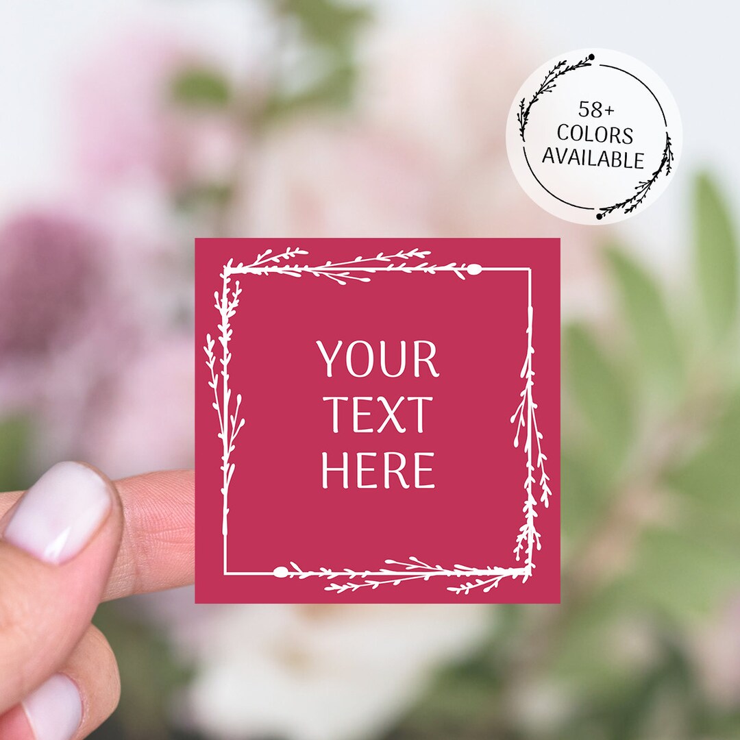 Custom Square Stickers, Personalized Thank You Stickers, Vinyl Stickers ...