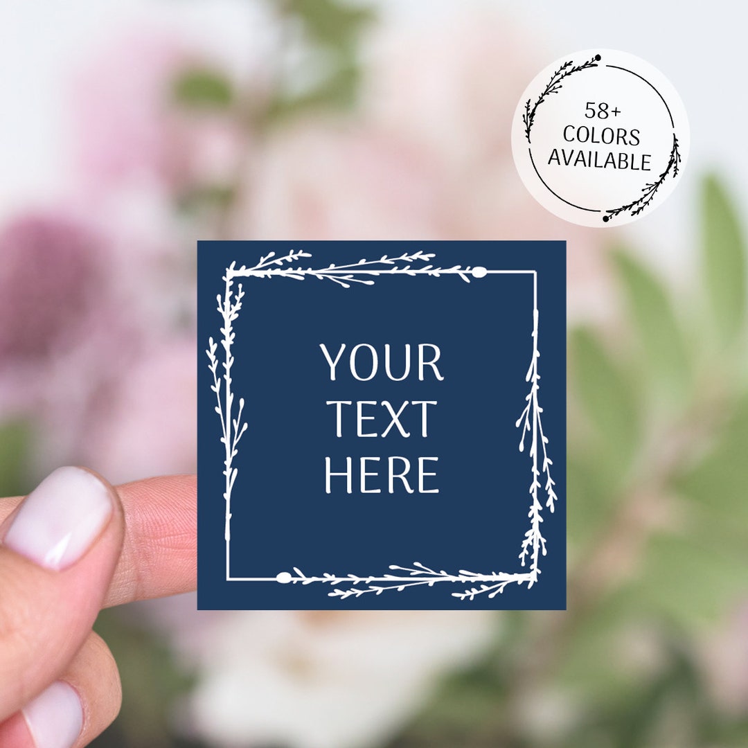 Custom Square Stickers, Vinyl Stickers Wedding, Personalized Thank You ...