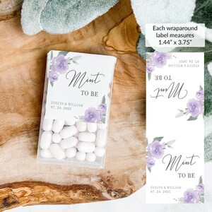 Mint to Be Wedding Favor Labels, Pink Floral Wedding Mint to Be ...
