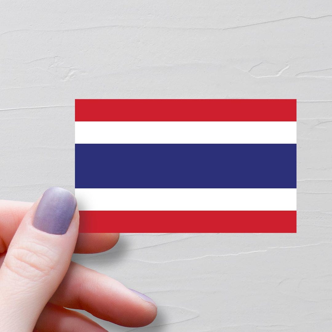 Thailand Flag Sticker, Vinyl Travel Stickers, Thai Flag, Countries ...