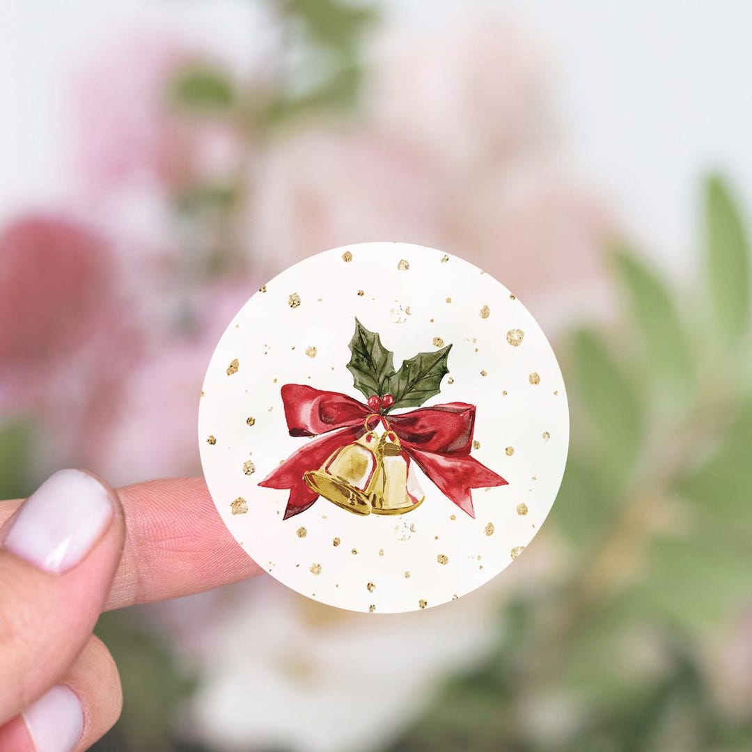 Round Christmas Stickers, Christmas Envelope Seals Stickers ...