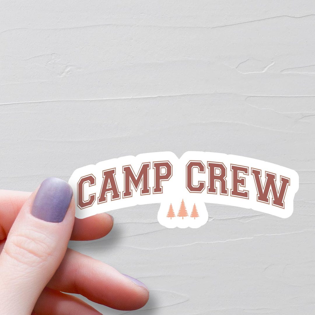 Camp Crew Sticker, Vinyl Camping Stickers, Outdoors Lover, Water Bottle ...
