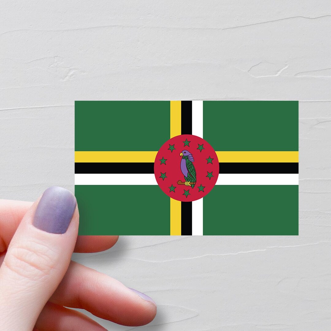 Dominica Flag Sticker, Dominican Vinyl Travel Stickers, World Flags ...