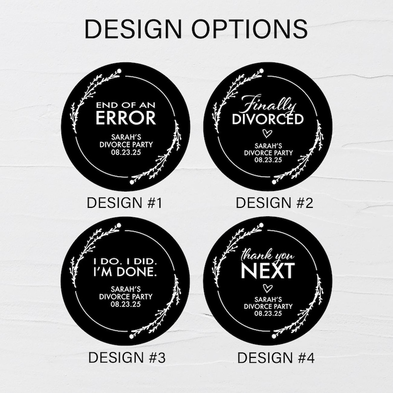 Custom Divorce Party Stickers, End of an Error, Divorce Party Favor ...