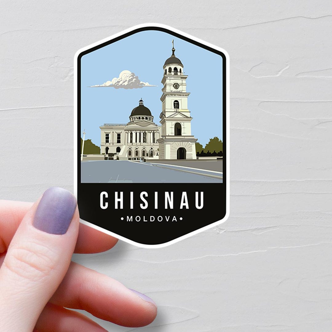 Chisinau Moldova Sticker, Vinyl Travel Stickers, Chisinau Sticker ...