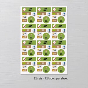 Custom Rugby Name Stickers for Kids Teens Adults Waterproof Labels for ...