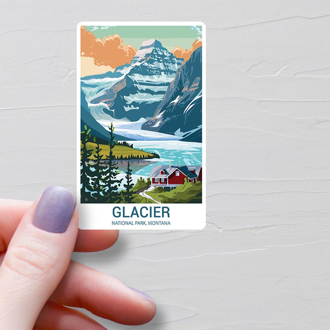 Glacier National Park Stickers, Vinyl Travel Stickers, USA National ...
