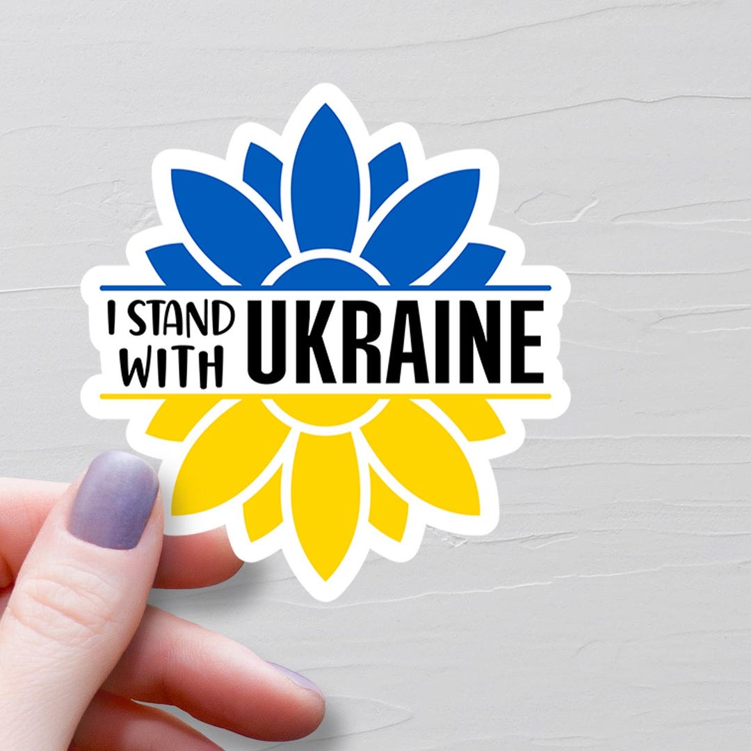 I Stand With Ukraine Sticker, Vinyl Stickers, Support Ukraine, Stop War ...