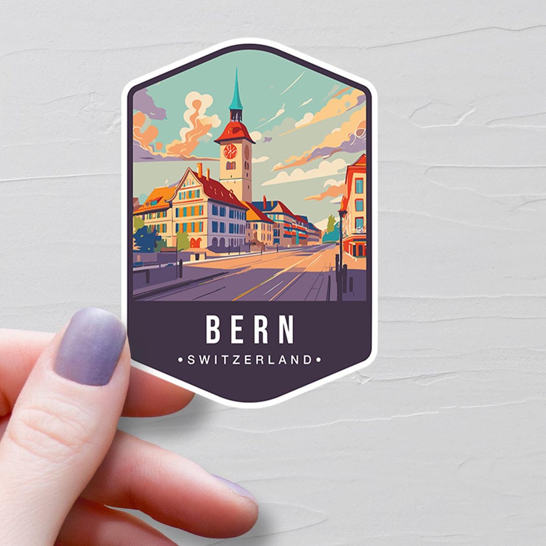 Bern Sticker, Vinyl Travel Stickers, Switzerland Stickers, European ...