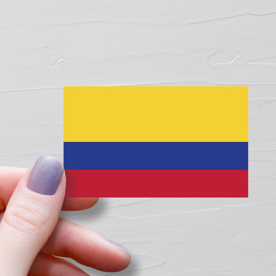Colombian Flag Sticker, Vinyl Travel Stickers, Flag of Colombia Sticker ...