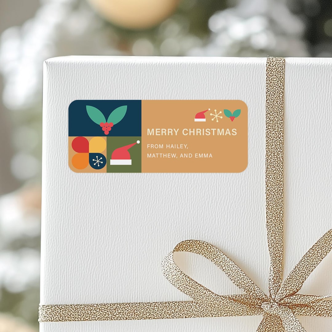 Christmas Gift Tags Stickers, Personalized to From Stickers, Merry ...