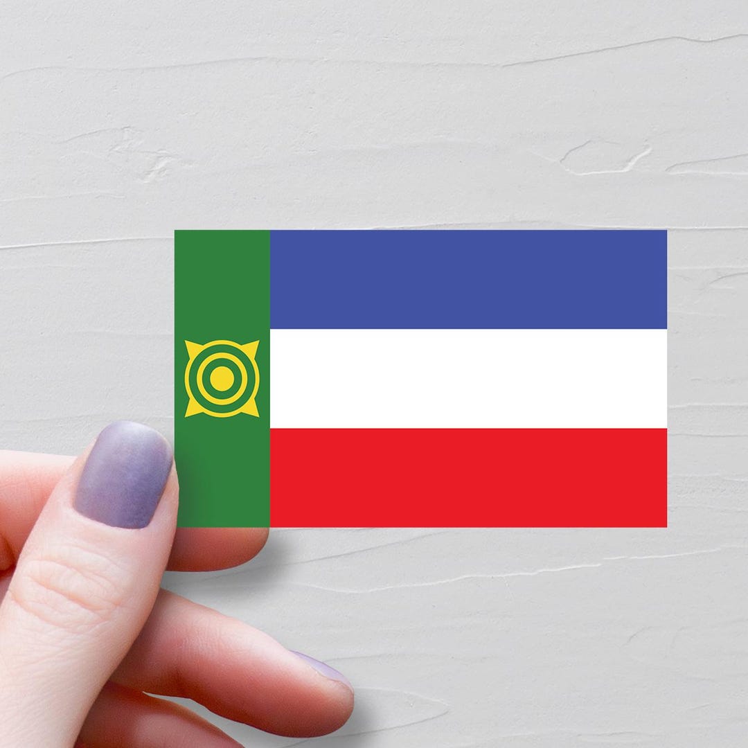 Khakassia Flag Sticker, Vinyl Travel Stickers, Khakas Stickers, World ...