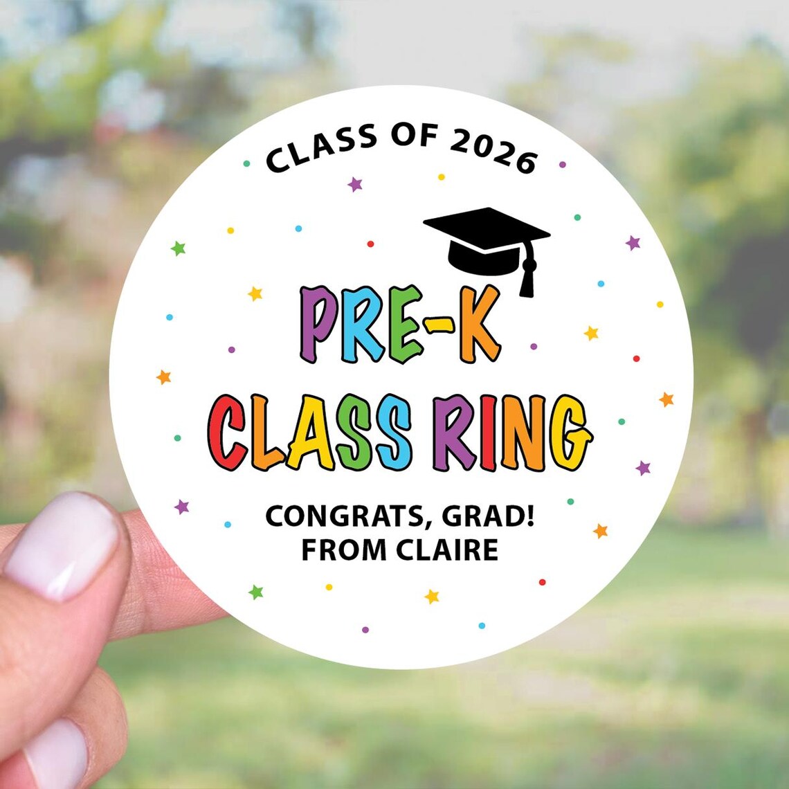 Prek Class Ring Sticker, Preschool Graduation Party Favors ...