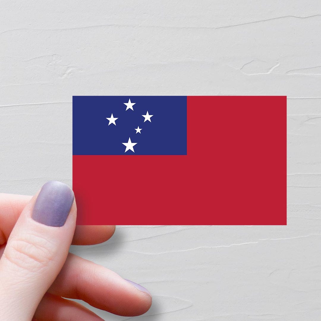 Samoa Flag Sticker, Vinyl Travel Stickers, Samoan Stickers, World Flags ...