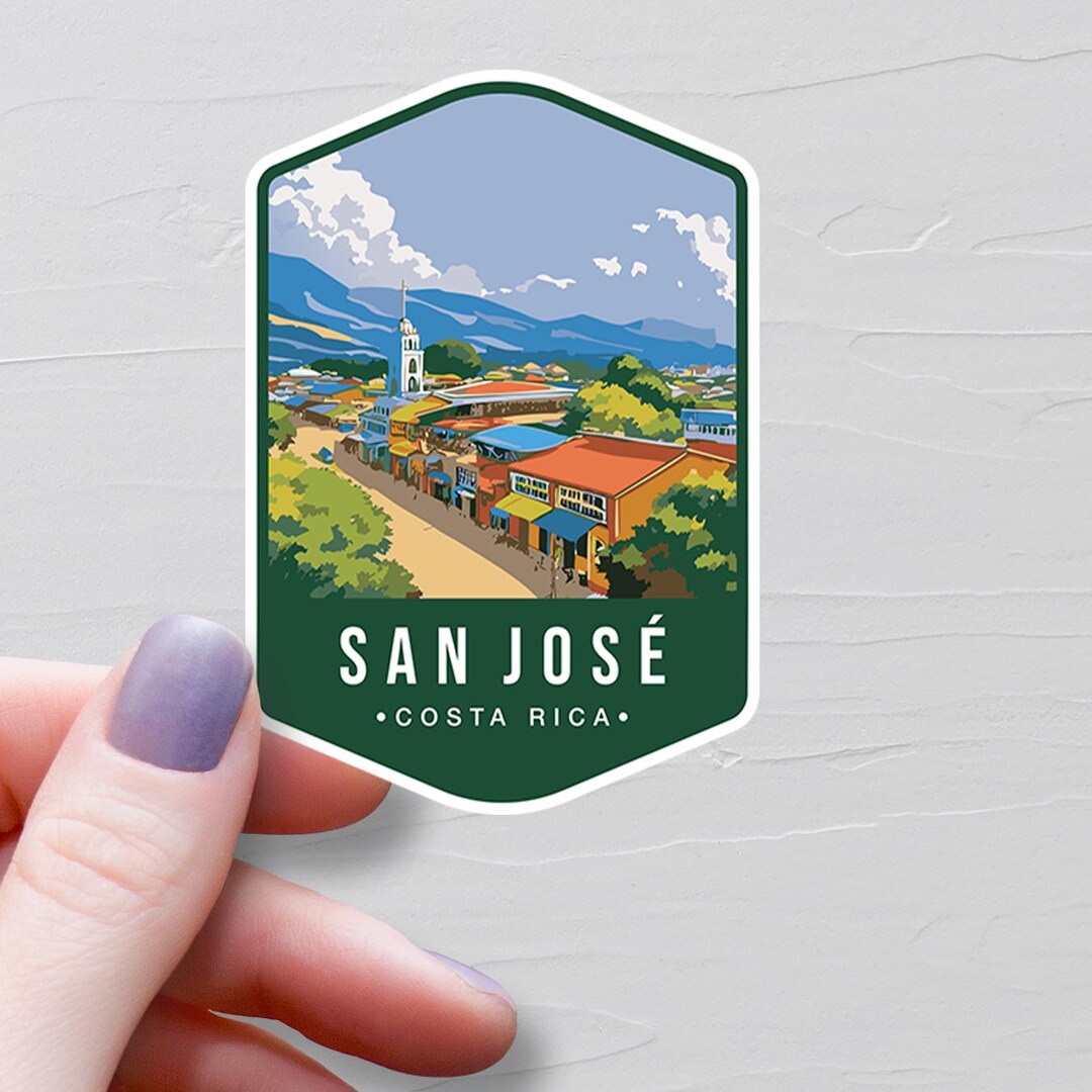 San José Sticker, Vinyl Travel Stickers, Capital Costa Rica Stickers ...
