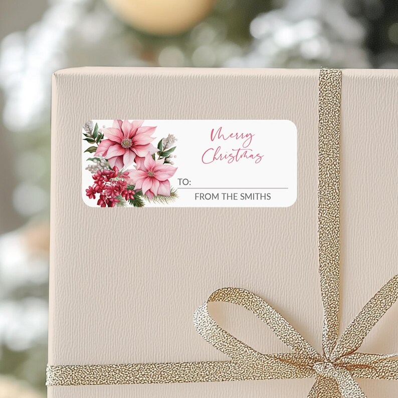 Christmas Gift Tags Stickers, Personalized to From Stickers, Merry ...