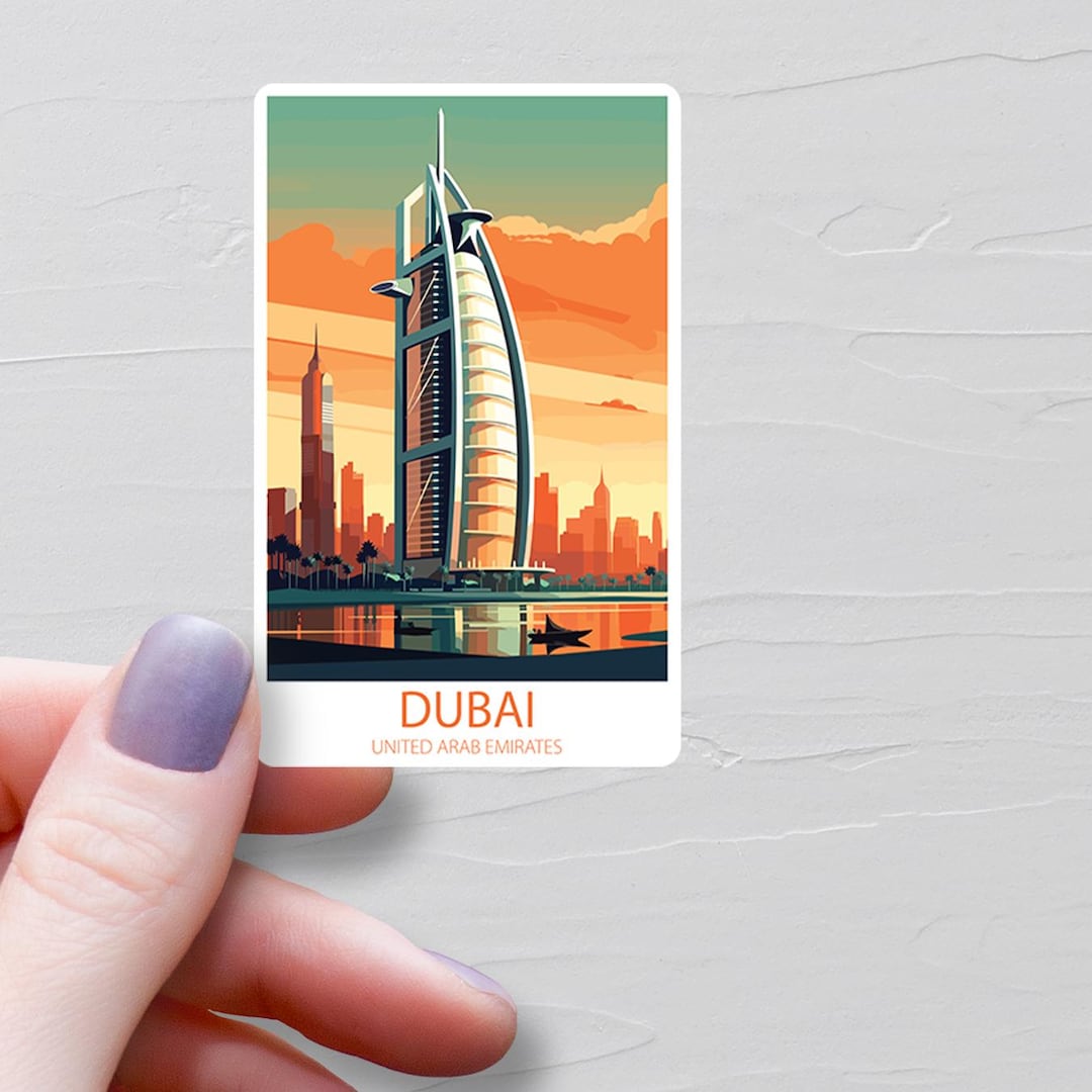 Dubai Sticker, Vinyl Travel Stickers, Dubai UAE Stickers, United Arab ...