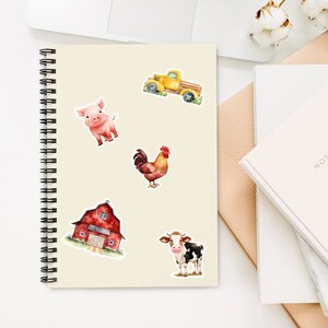 Farm Sticker Pack of 5, Vinyl Stickers, Farm Stickers, Barn Farm Animal ...