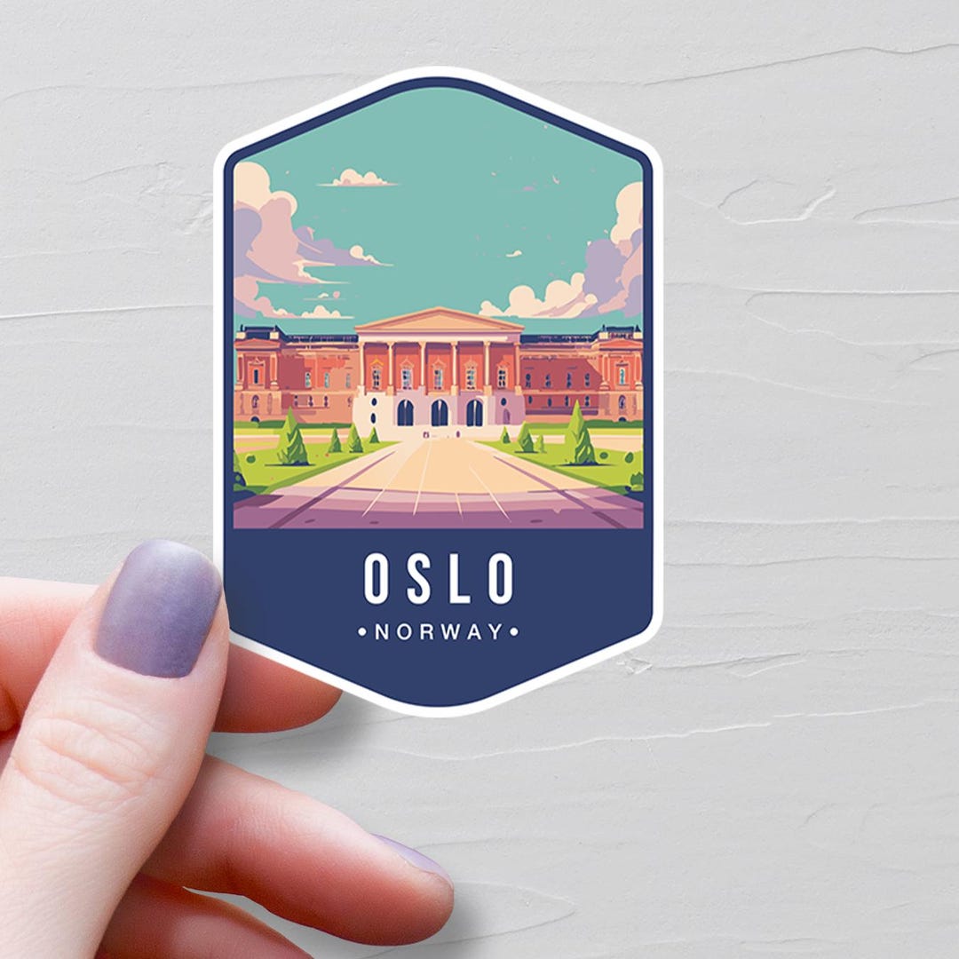 Oslo Norway Sticker, Vinyl Travel Stickers, Oslo Sticker, European ...