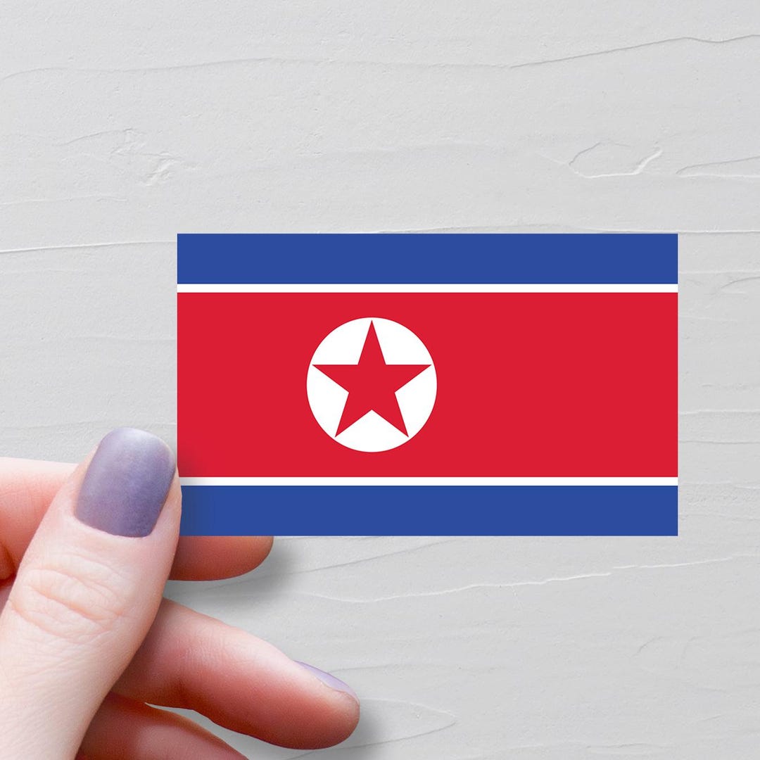 North Korea Flag Sticker, Vinyl Travel Stickers, N Korean Stickers ...