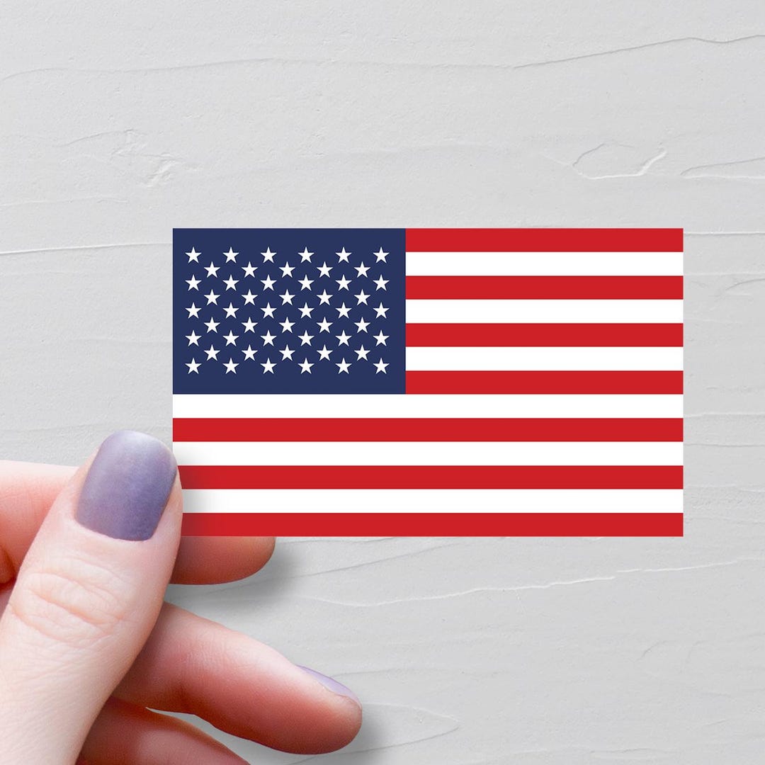 USA Flag Sticker, Vinyl Travel Stickers, United States of America ...
