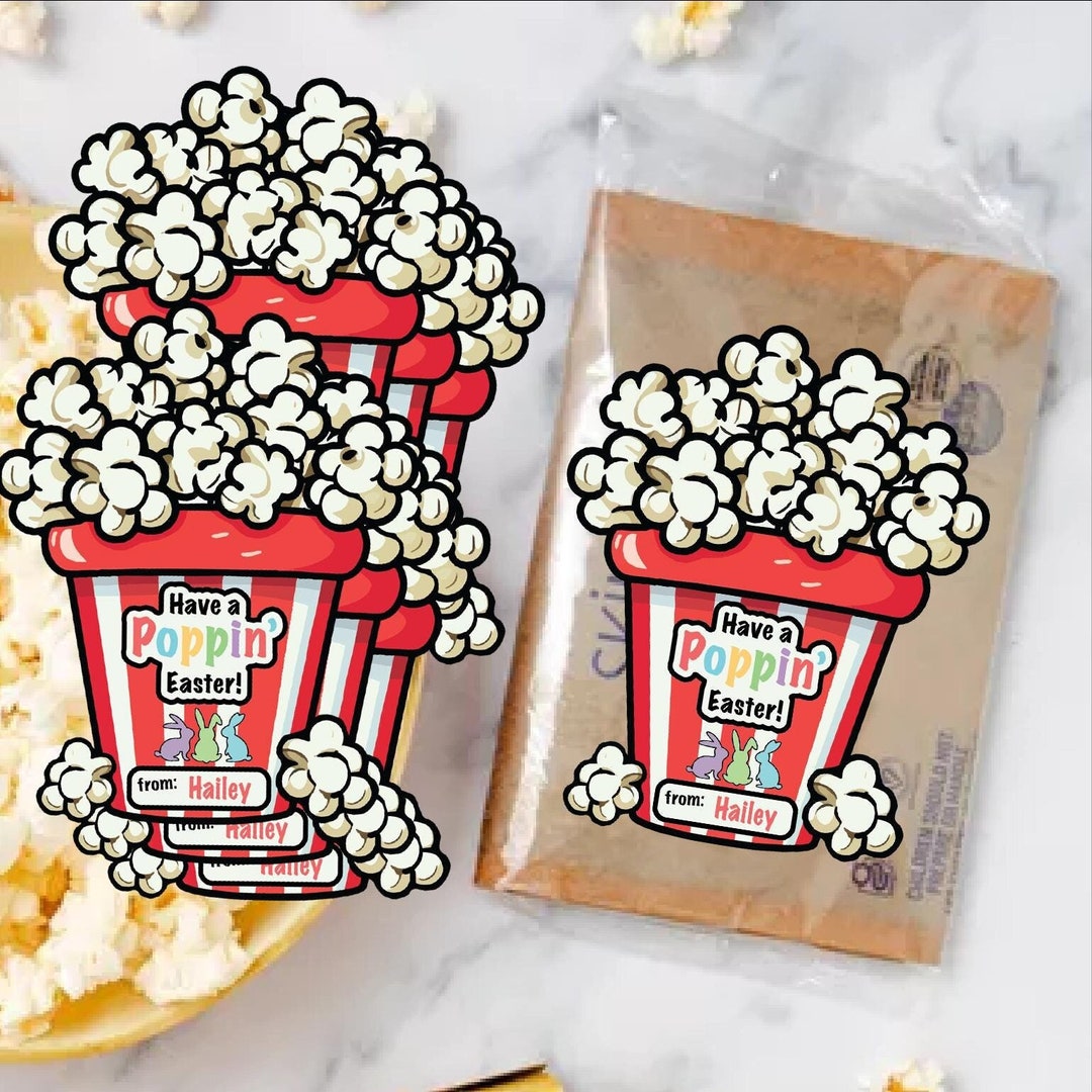 Popcorn Easter Stickers, Bulk Easter Gifts, Class Easter Gift ...