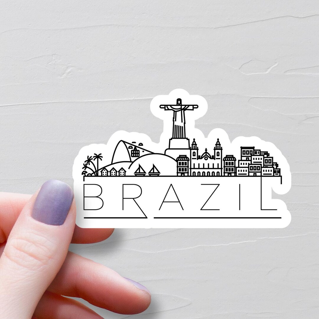 Brazil Sticker, Vinyl Stickers, Brazil Travel Stickers, Brazil ...