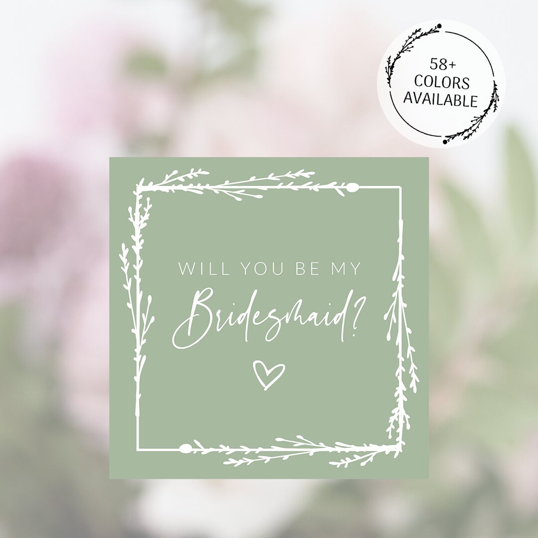 Will You Be My Bridesmaid Sticker, Bridesmaid Proposal Gift Label ...