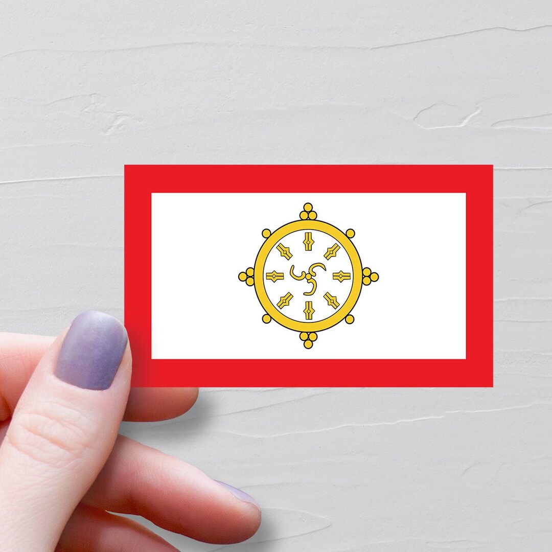 Sikkim Flag Sticker, Vinyl Travel Stickers, Sikkimese Flag, World Flags ...