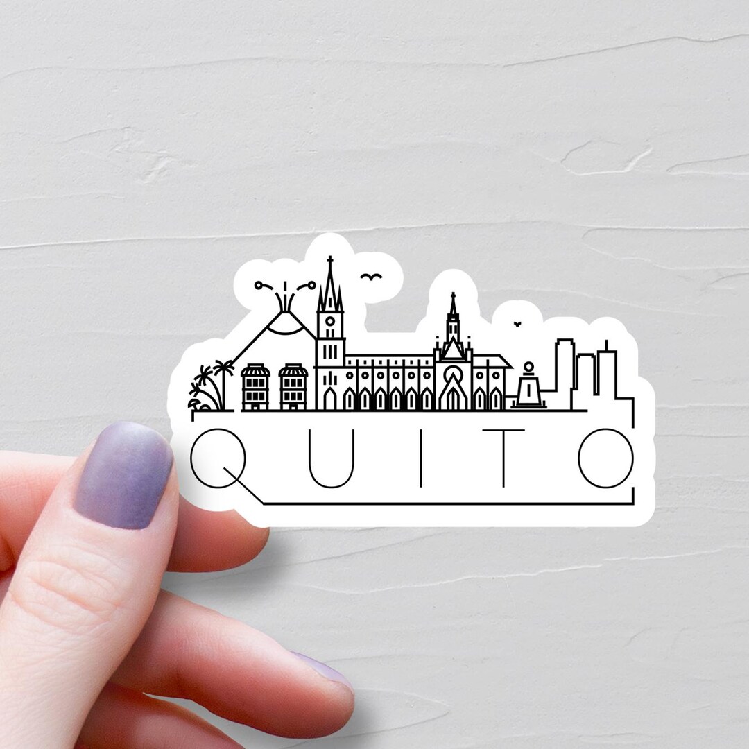 Quito Sticker, Vinyl Travel Stickers, Capital of Ecuador Stickers ...